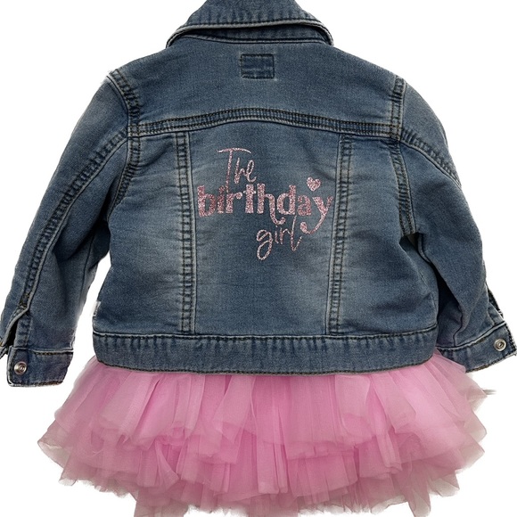 OshKosh B'gosh | Jackets & Coats | Birthday Girl Denim Jacket Only Tutu ...